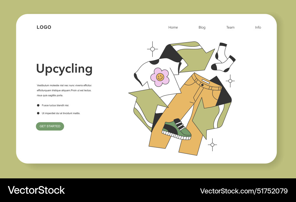 Upcycling concept flat Royalty Free Vector Image