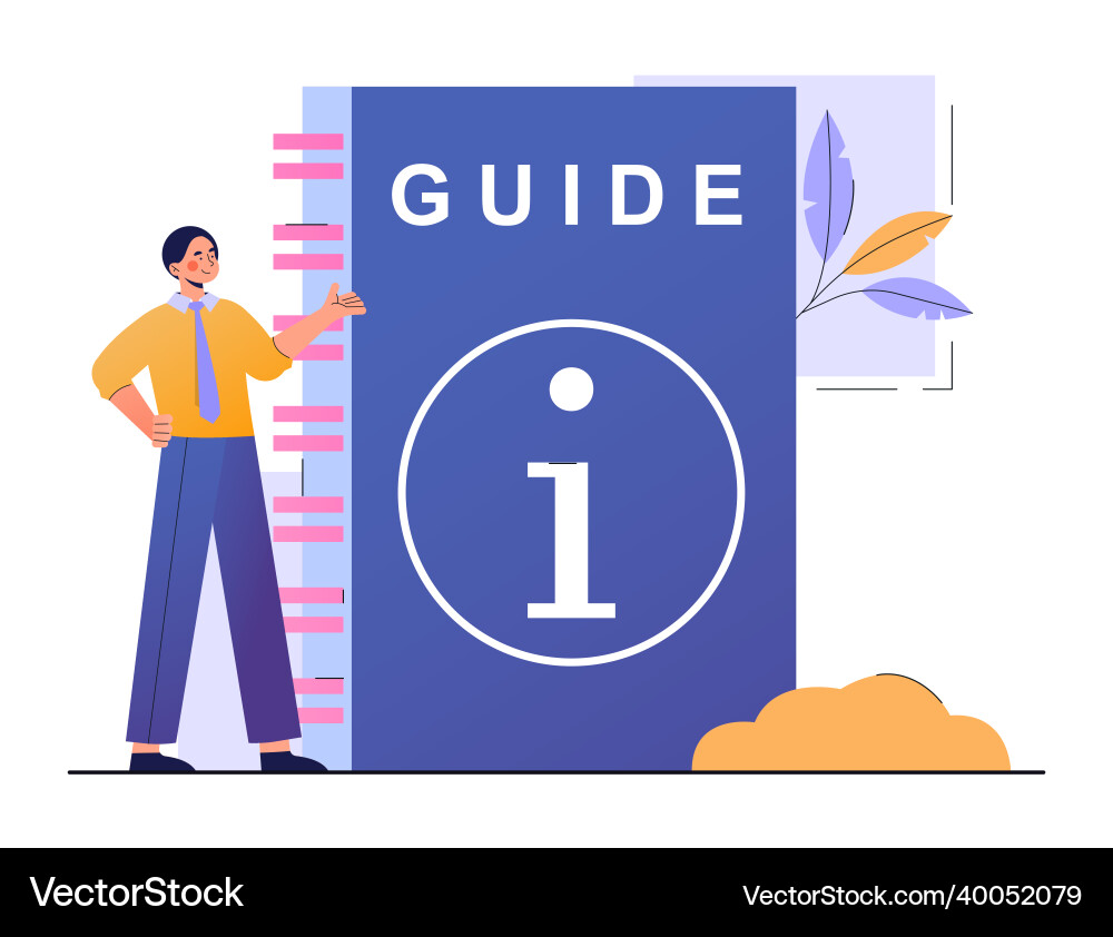 User Guide Concept - Flat Illustration Royalty Free Vector