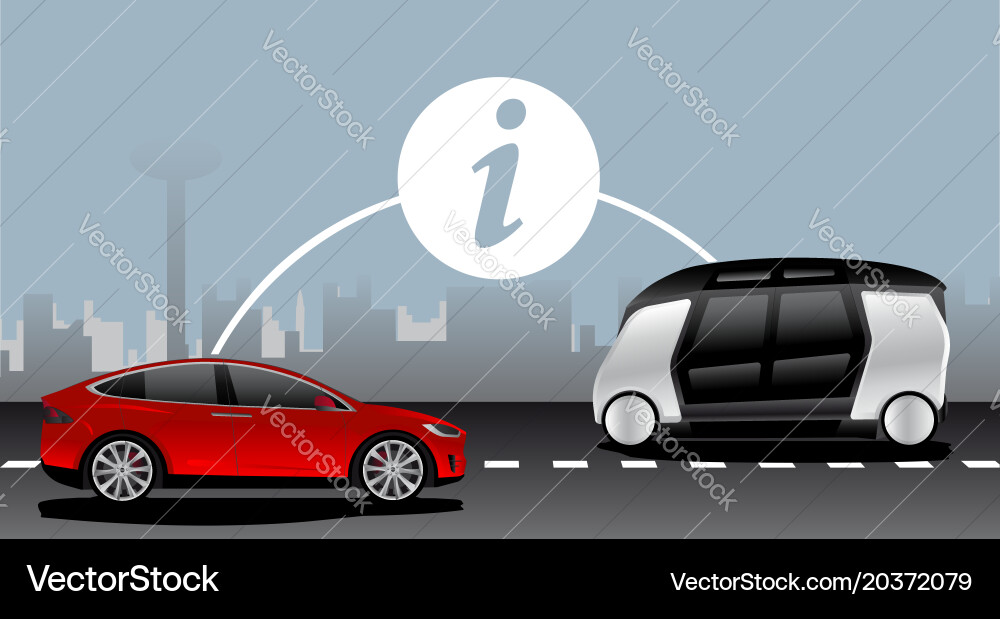 Vehicle to communication Royalty Free Vector Image