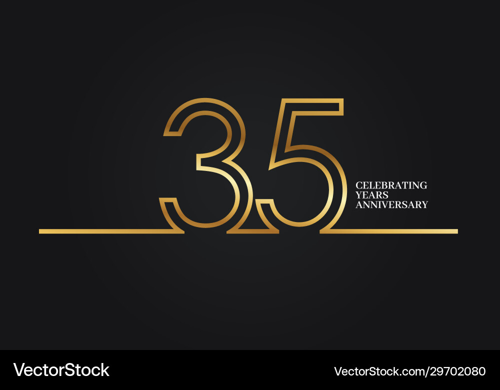 35 years anniversary Royalty Free Vector Image
