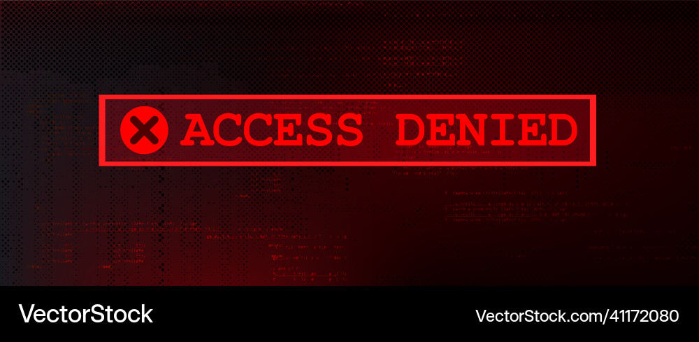 Access denied message on the screen Royalty Free Vector