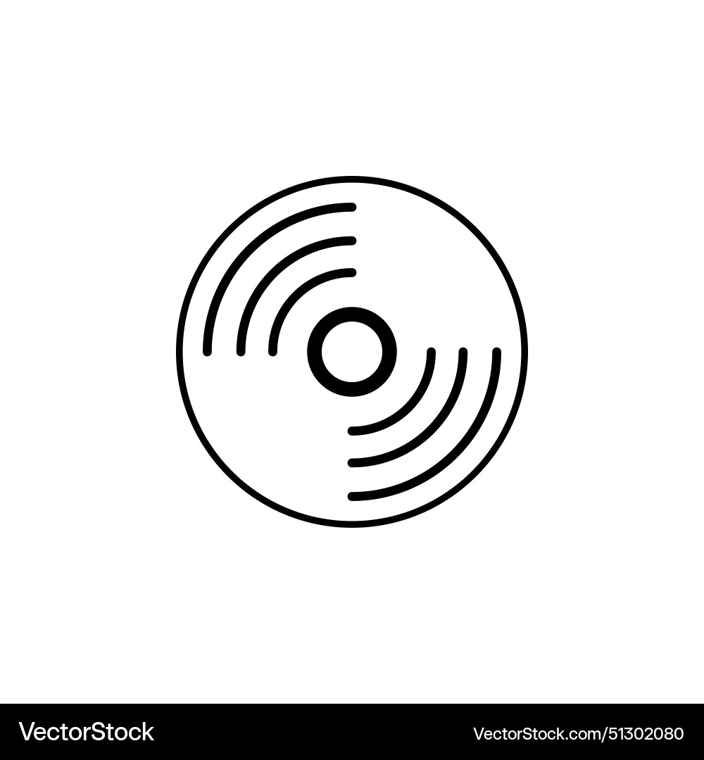 Compact disc dvd or cd storage flat icon Vector Image