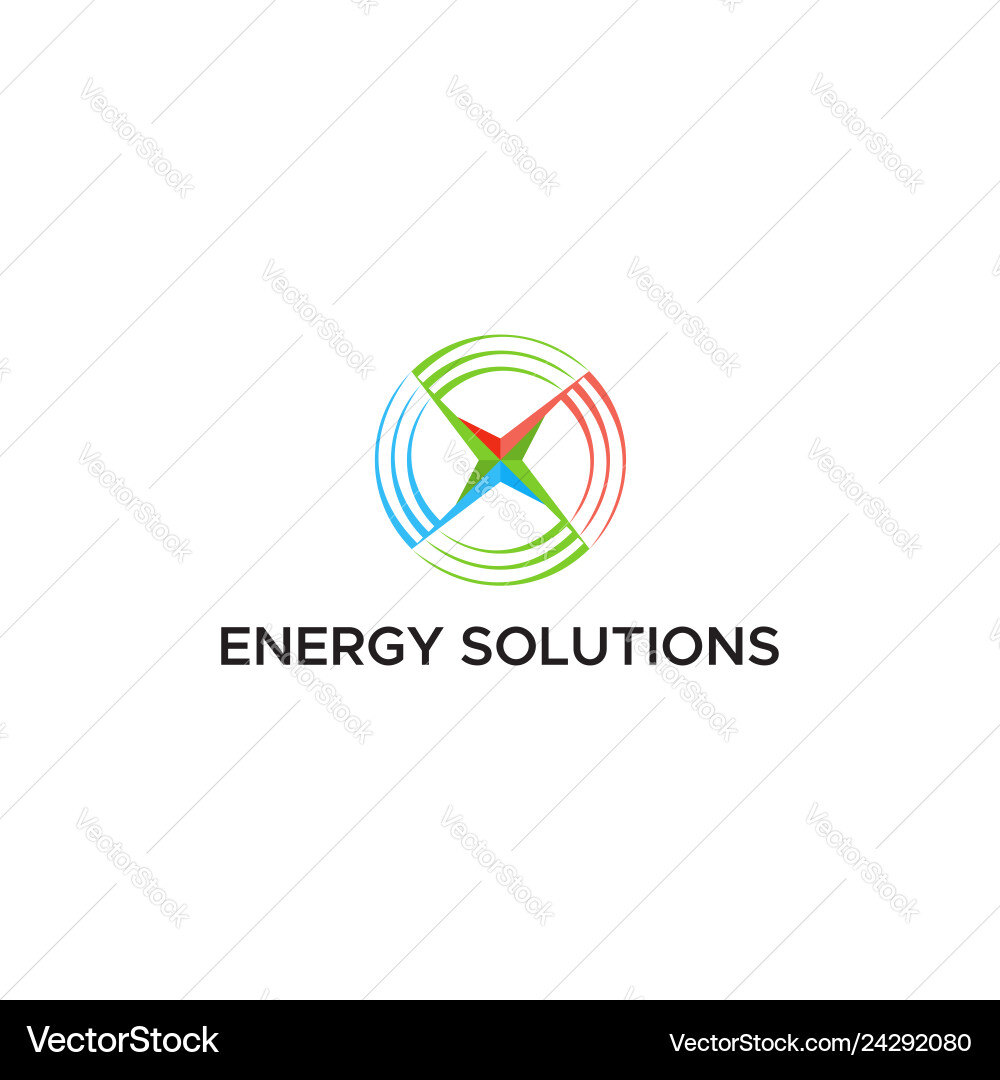 Energy solutions logo Royalty Free Vector Image