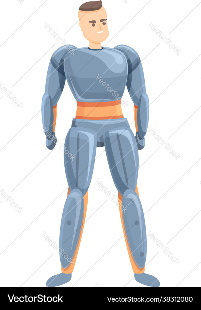 Fantastical exoskeleton icon cartoon style Vector Image