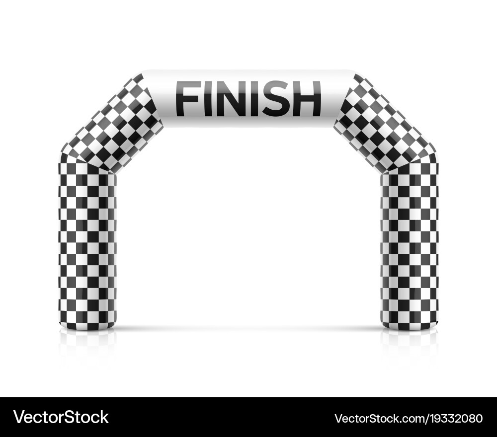 Inflatable finish line arch archway Royalty Free Vector