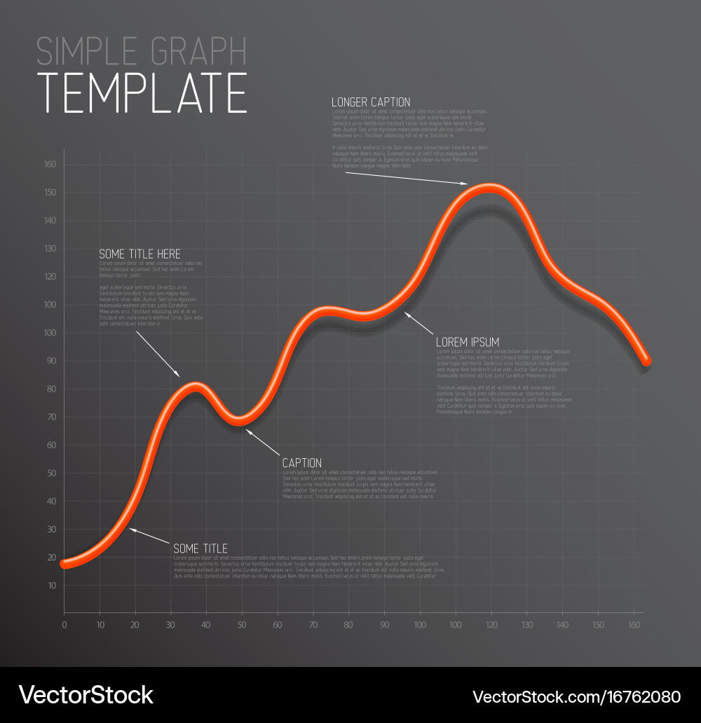 Infographic line graph template Royalty Free Vector Image