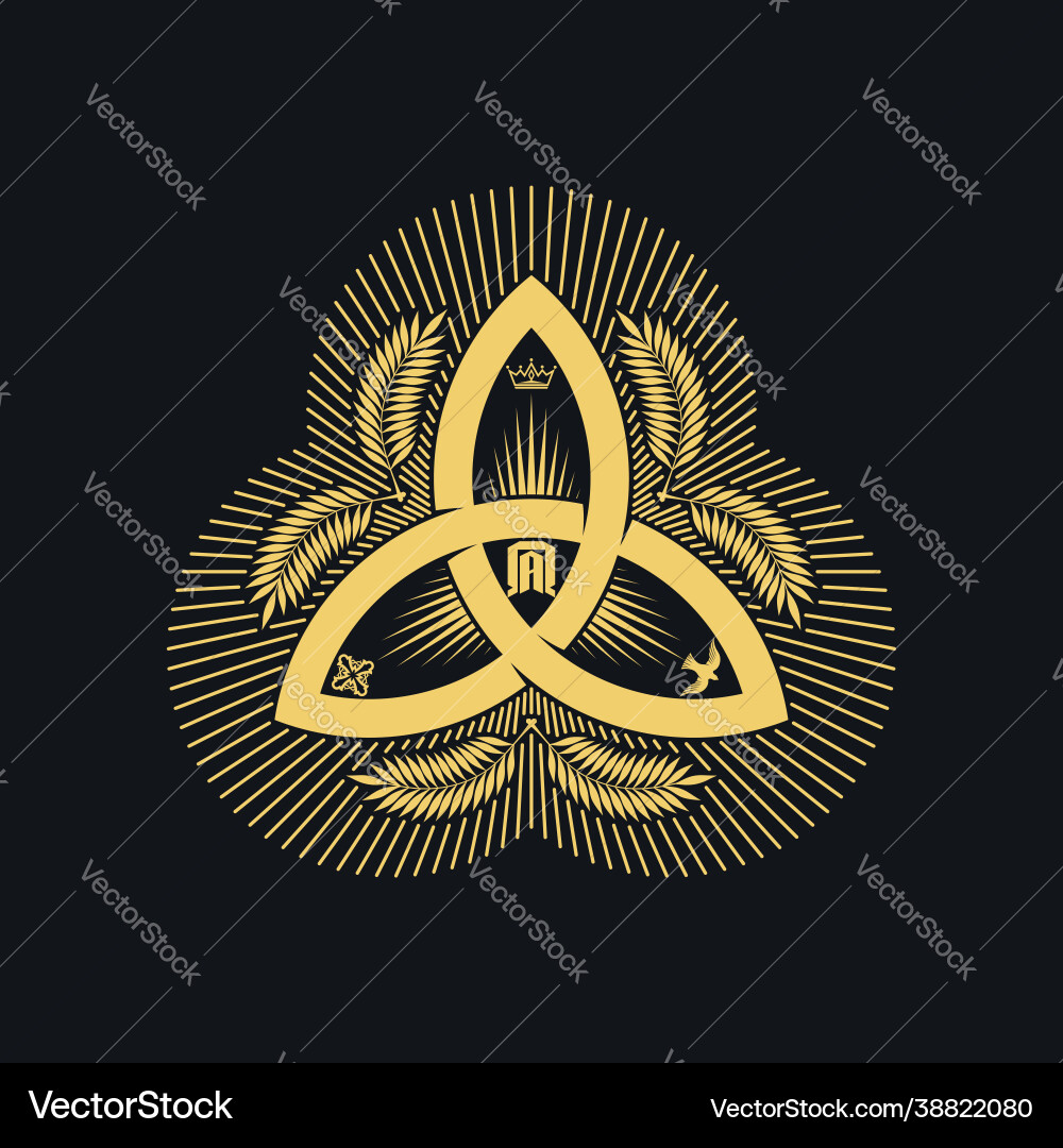 Magnificent seal holy trinity Royalty Free Vector Image