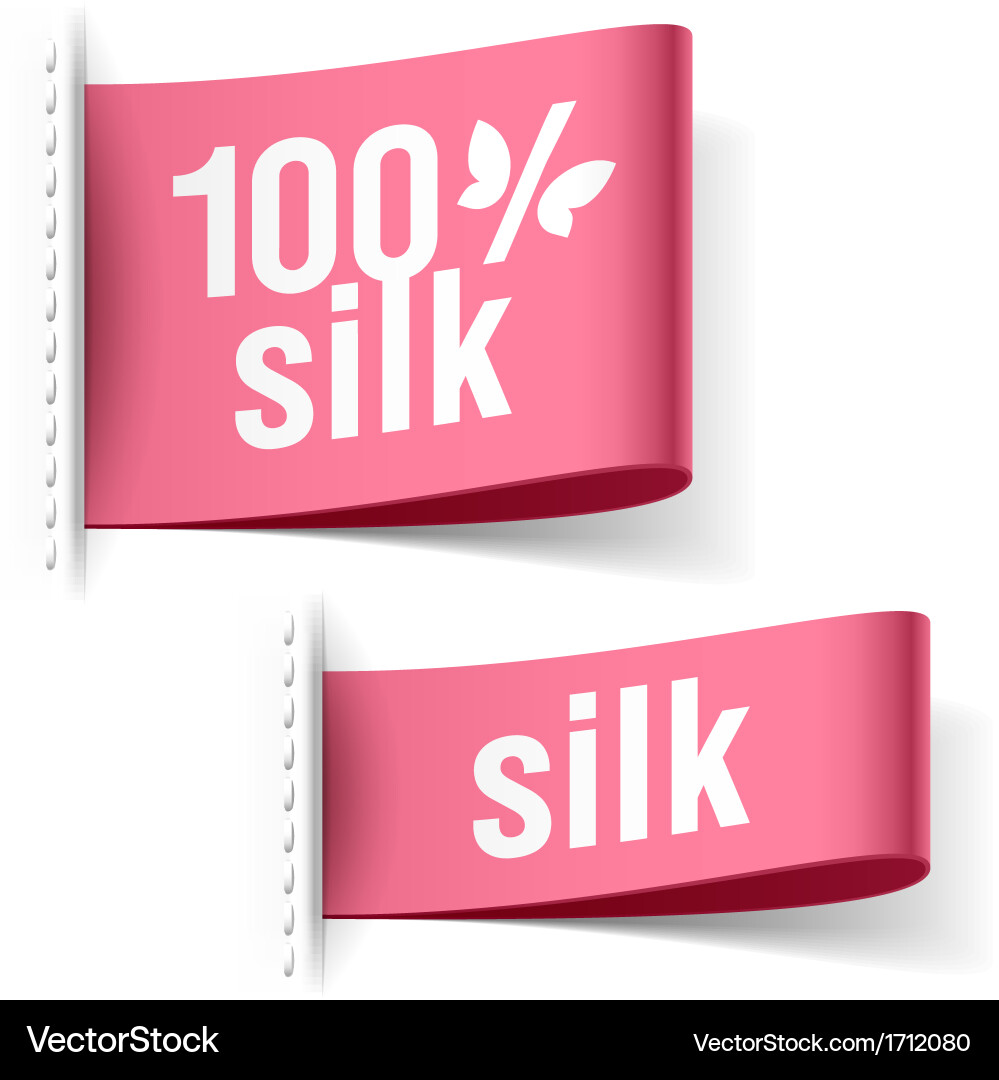 Silk product clothing labels Royalty Free Vector Image