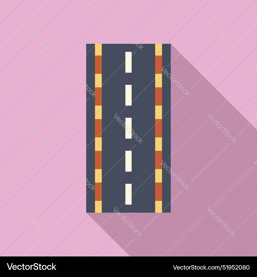 Straight road marking with marking lines Vector Image