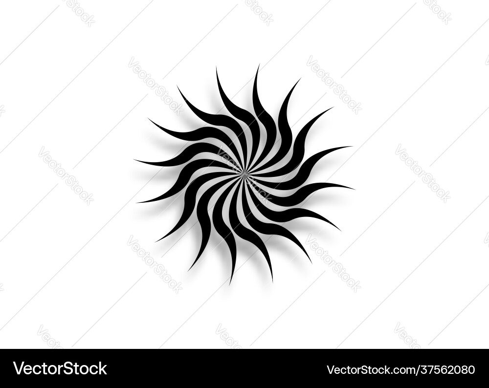 Vortex sign wave and spiral icon tattoo template Vector Image