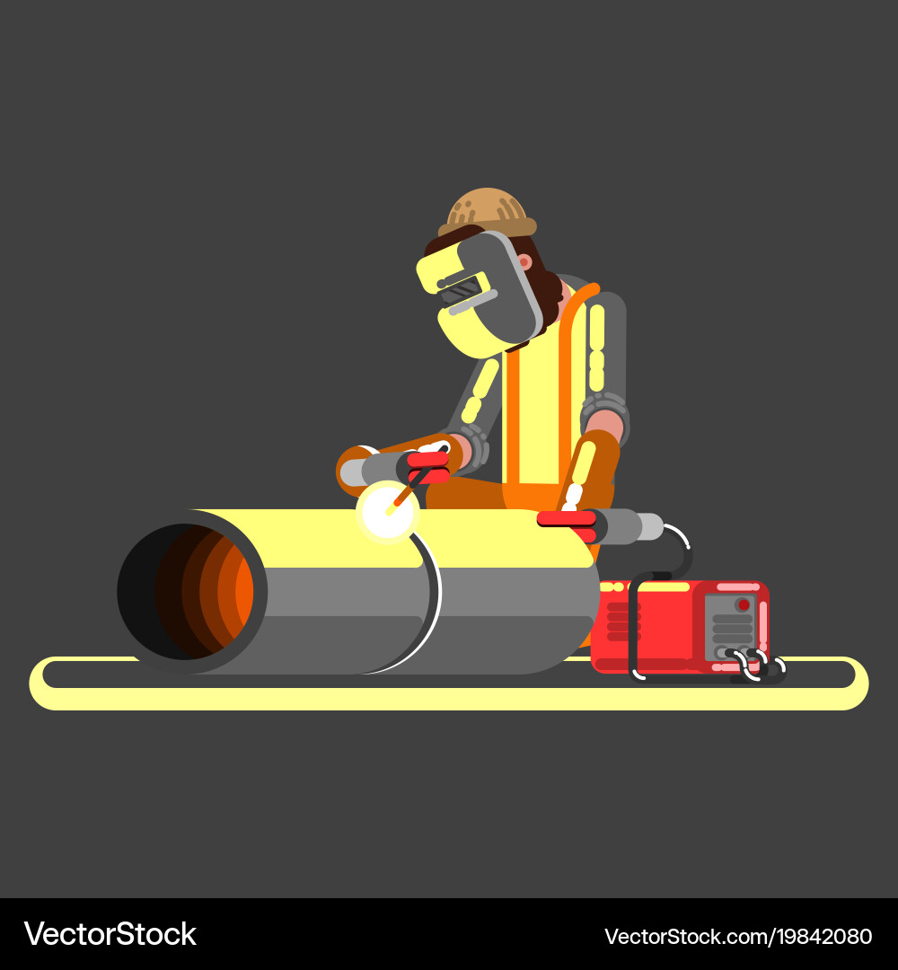 Welder in work Royalty Free Vector Image - VectorStock