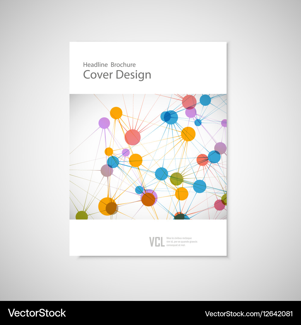 Brochure cover template for connect network Vector Image