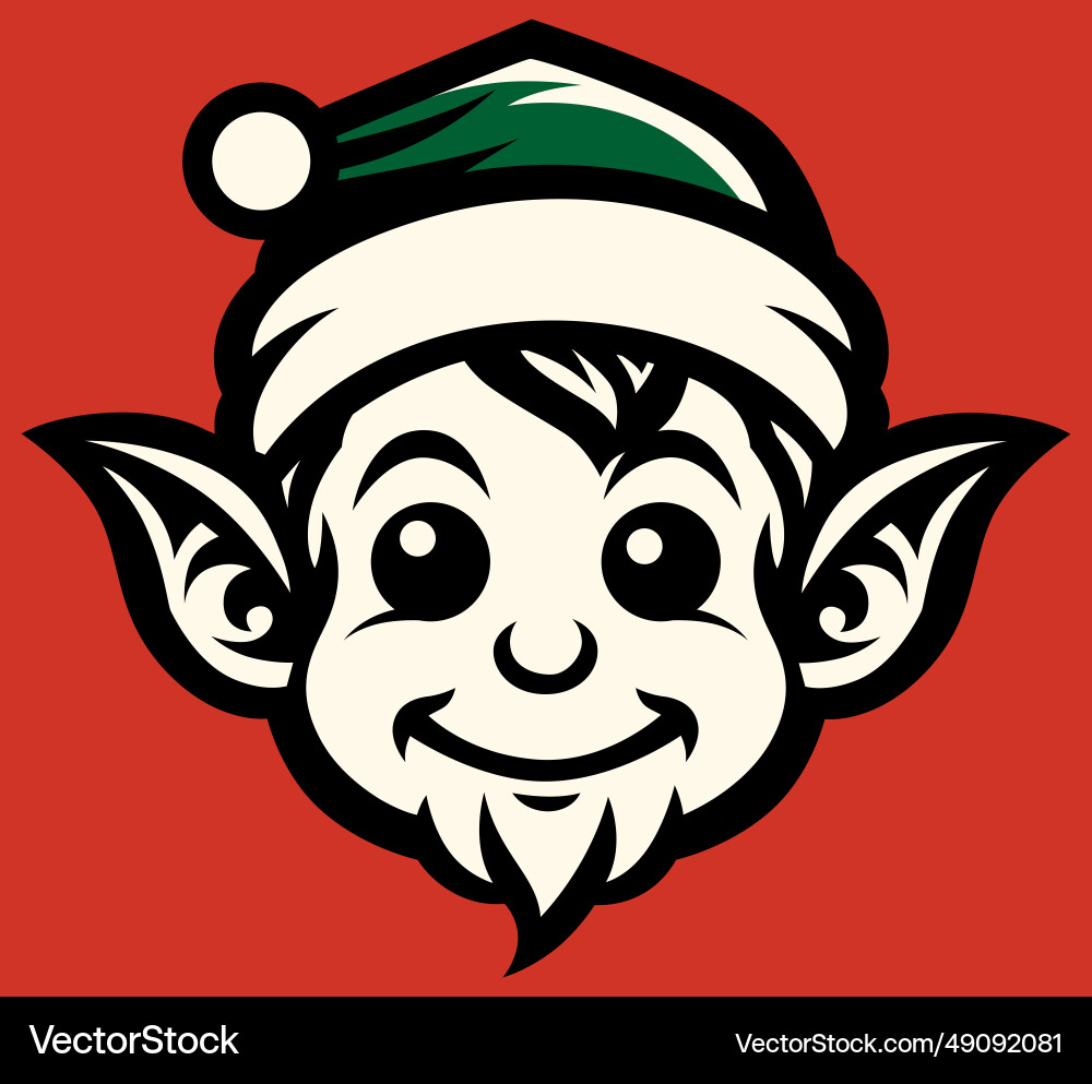 Elf face symbol Royalty Free Vector Image - VectorStock