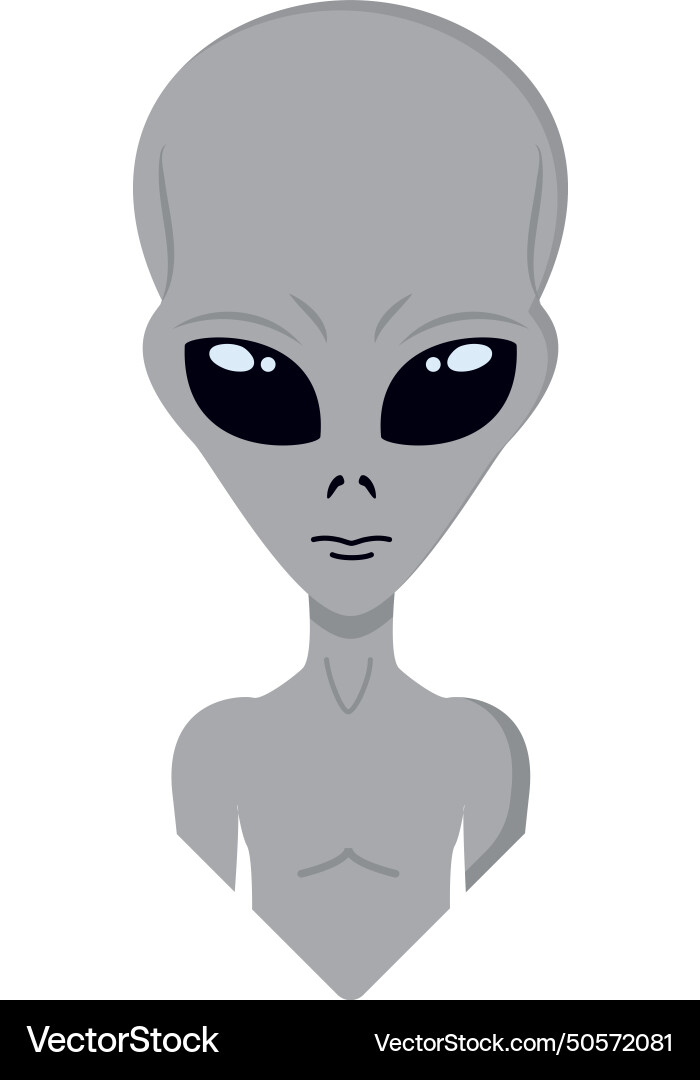 Isolated cute alien avatar Royalty Free Vector Image