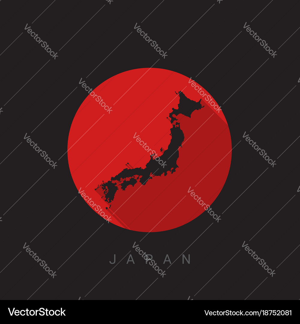 Japan map background Royalty Free Vector Image