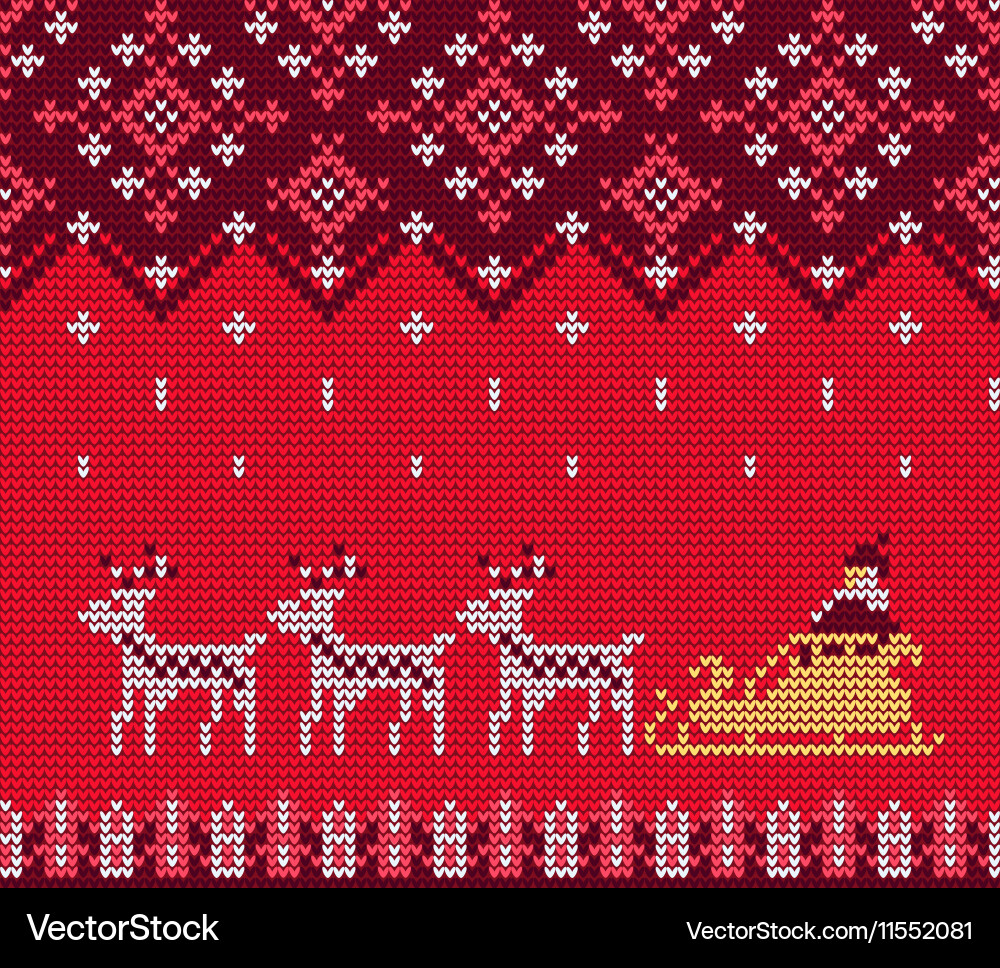 Knitted sweater pattern Royalty Free Vector Image