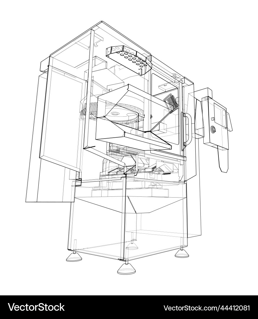 Metalworking cnc milling machine Royalty Free Vector Image