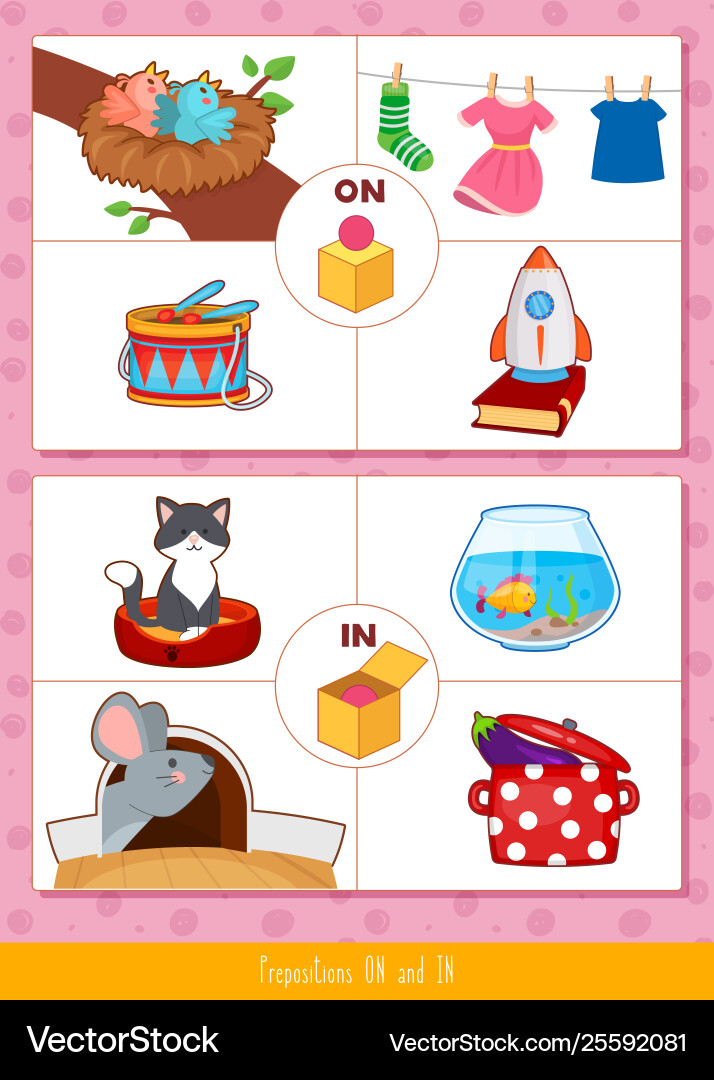 Prepositions Royalty Free Vector Image - VectorStock