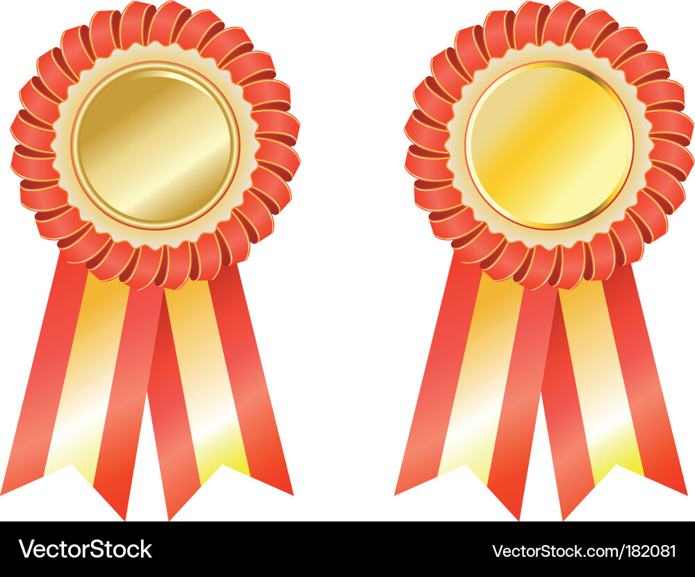 Set award ribbons Royalty Free Vector Image - VectorStock