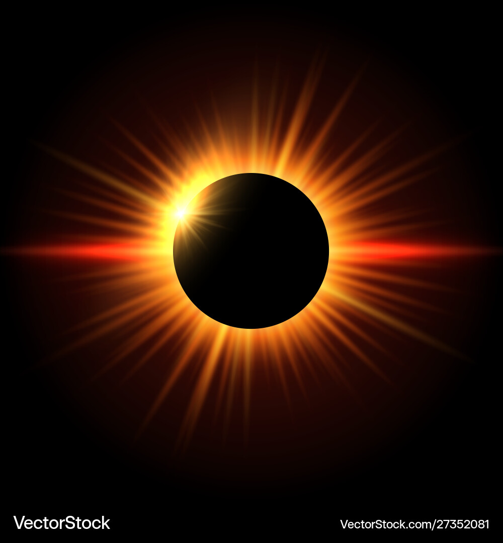 Solar eclipse background Royalty Free Vector Image