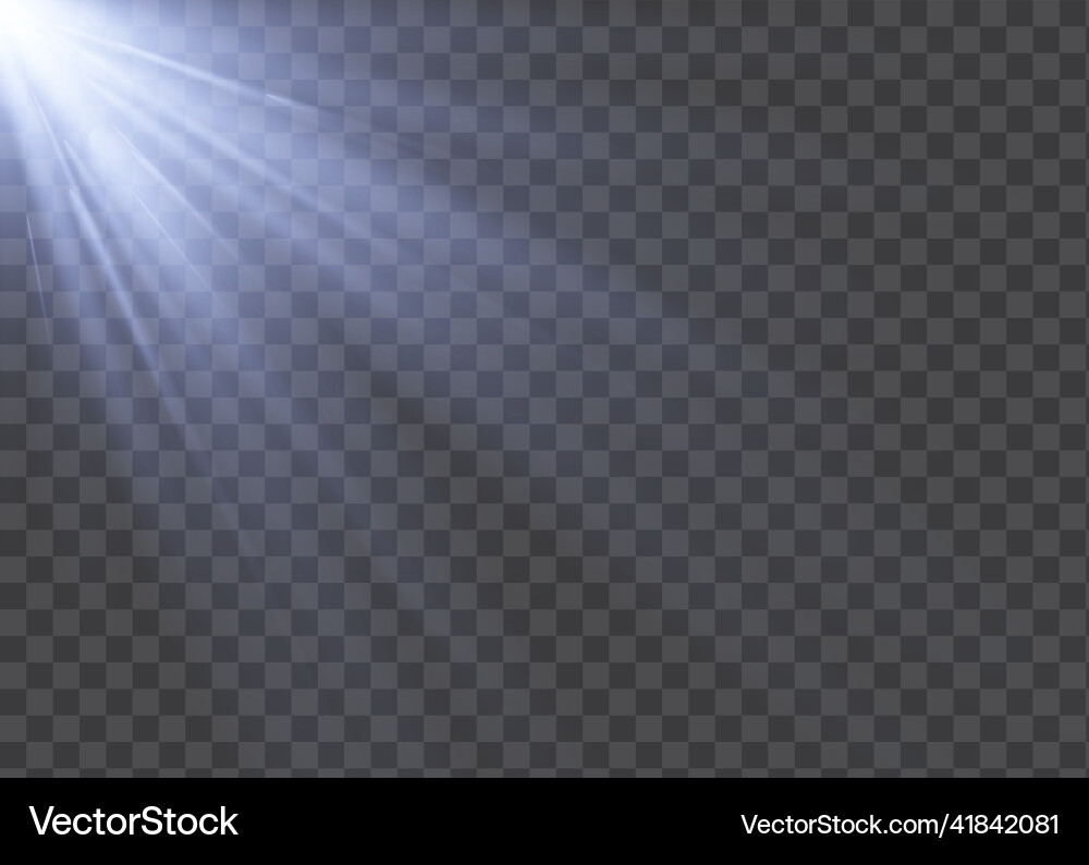 Transparentes Sonnenlicht Speziallinsen-Flack Vektorbild