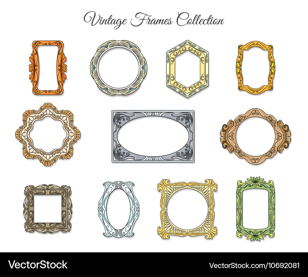 Vintage classic frames Royalty Free Vector Image
