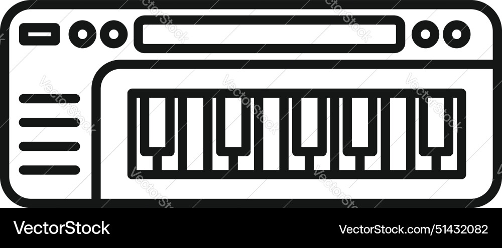 A synthesizer keyboard Royalty Free Vector Image