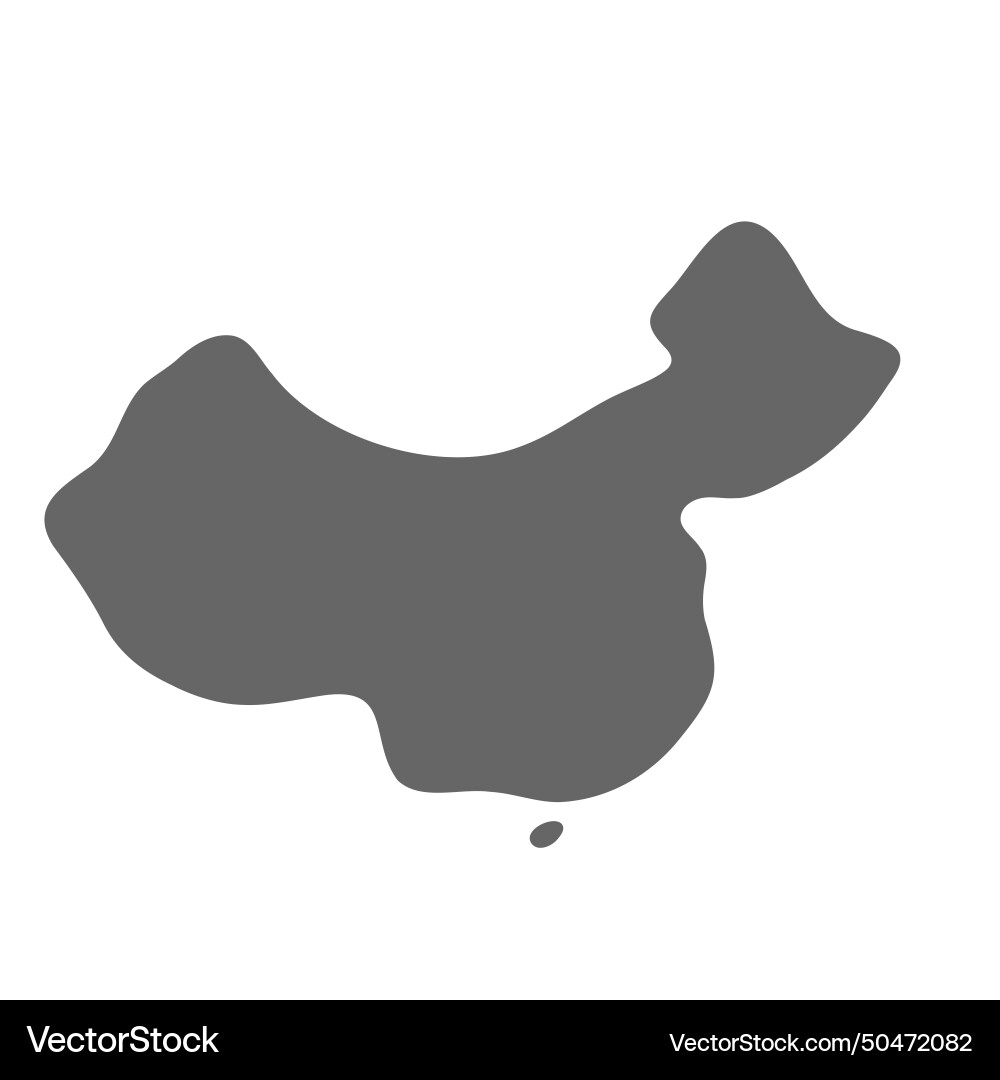 China simplified smooth country map Royalty Free Vector