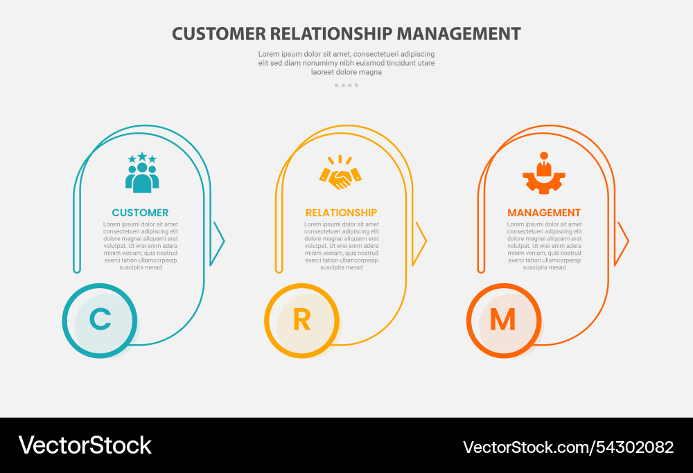Crm customer relationship management infographic Vector Image