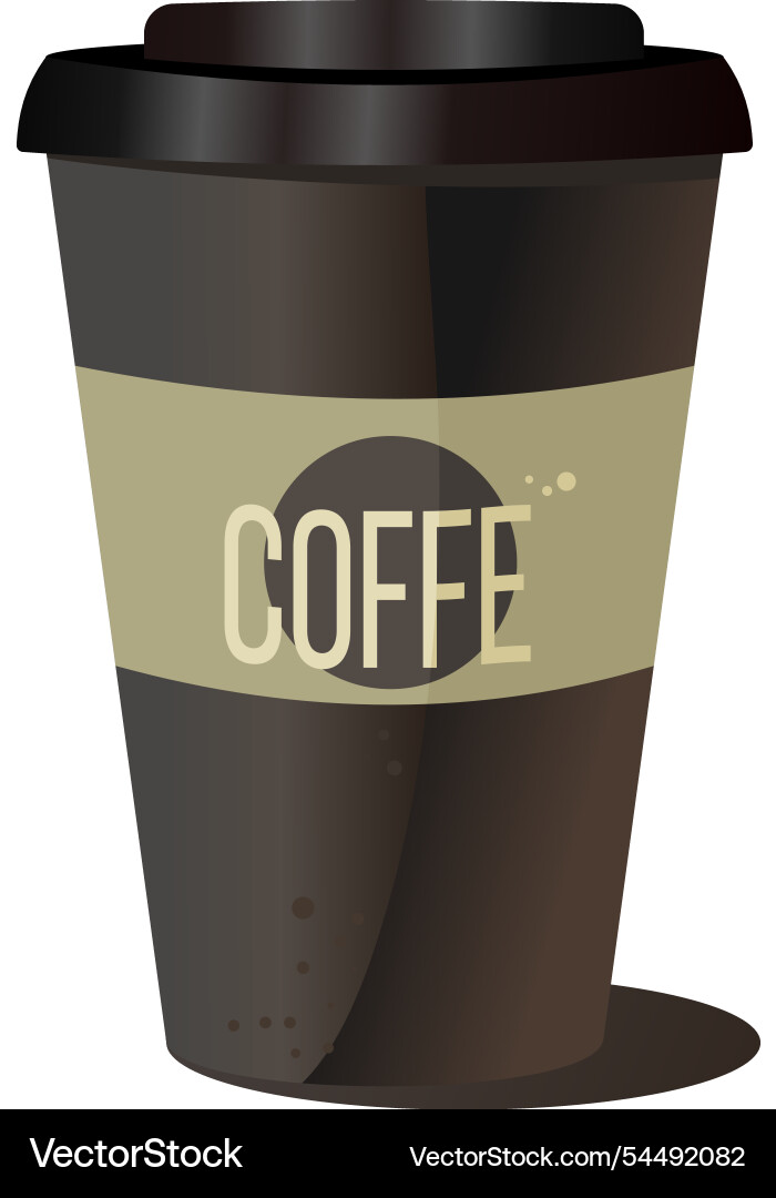 Disposable coffee cup Royalty Free Vector Image