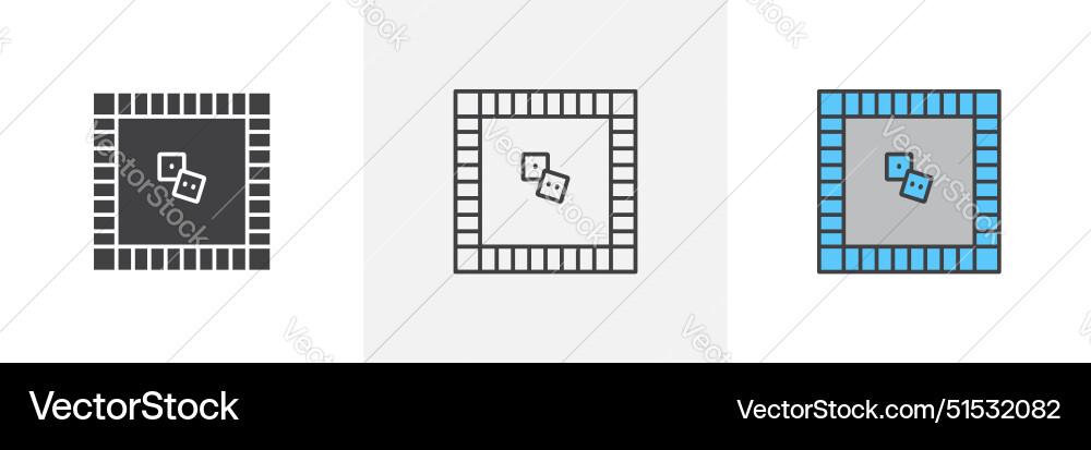 Game board icon set monopoly game square board Vector Image