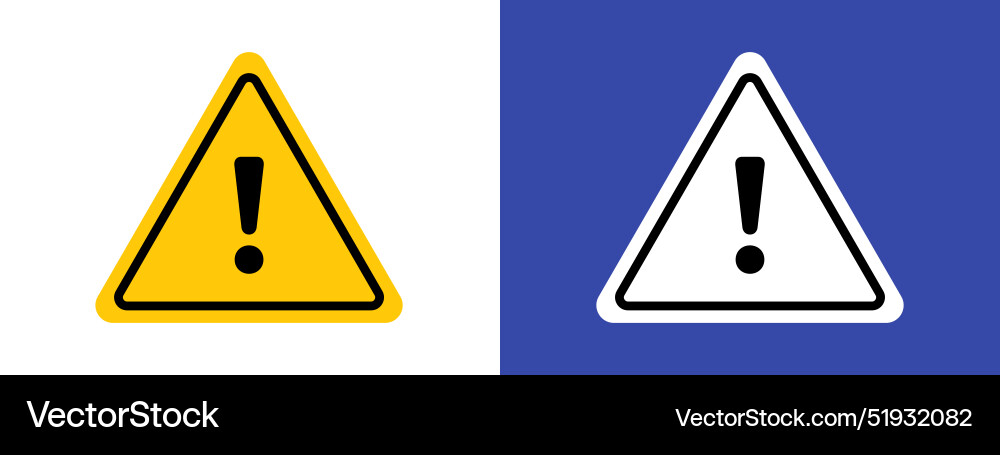 General hazard warning sign alert to various Vector Image