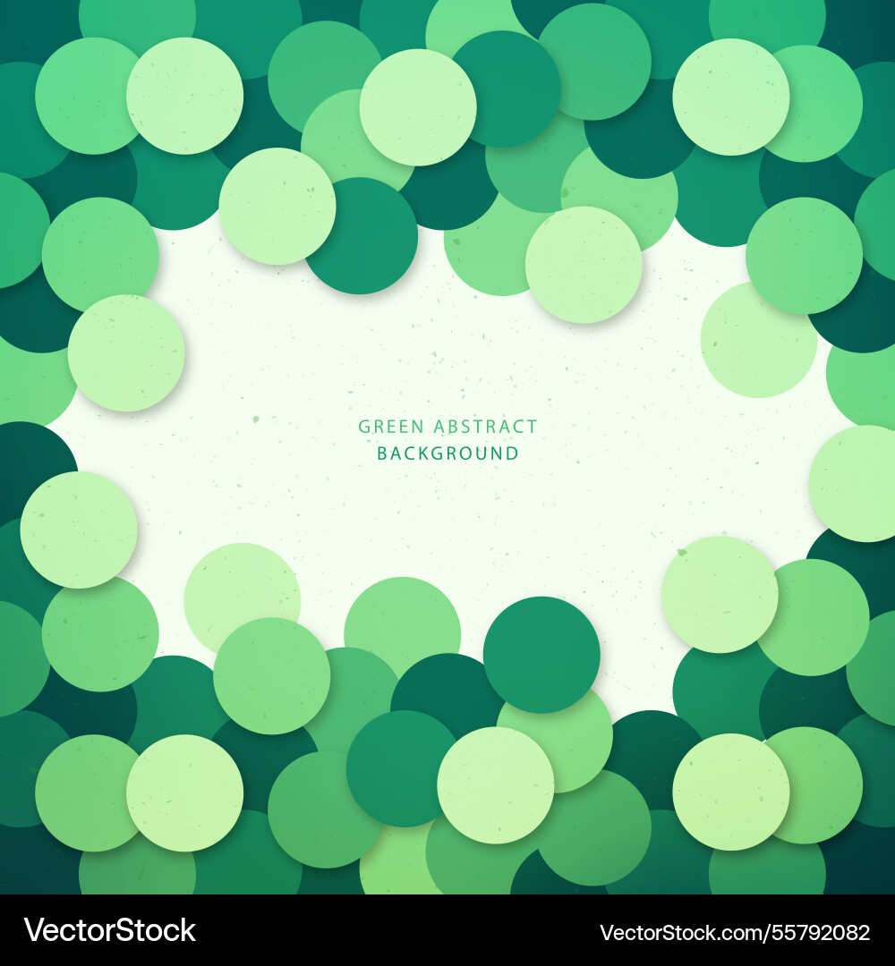 Green circles abstract background – Royalty-Free Vector | VectorStock