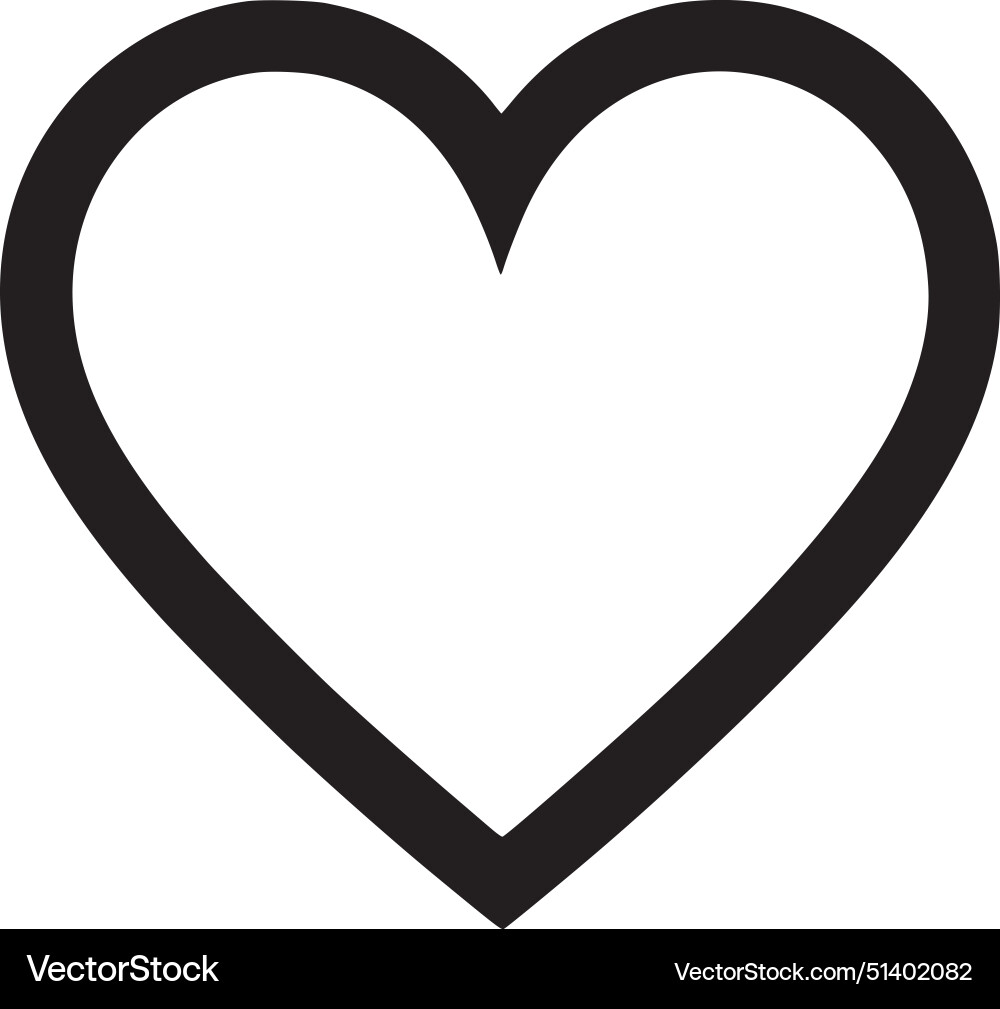 Heart - minimalist and simple silhouette Vector Image