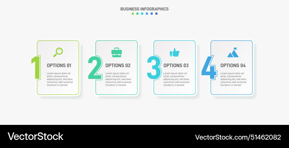 Horizontal progress bar featuring 4 arrow-shaped Vector Image
