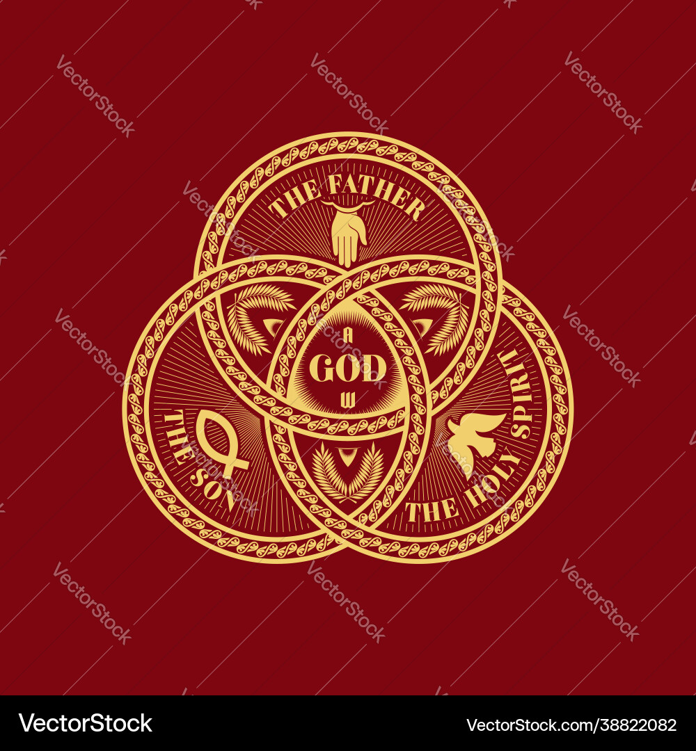 Magnificent seal holy trinity Royalty Free Vector Image