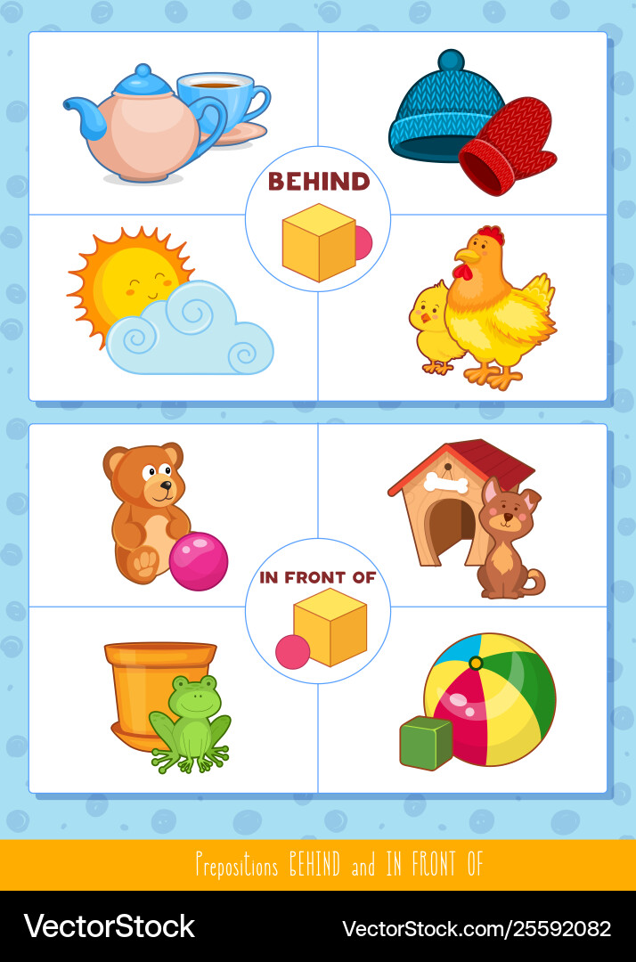 Prepositions: Behind & In Front - Preschool Game