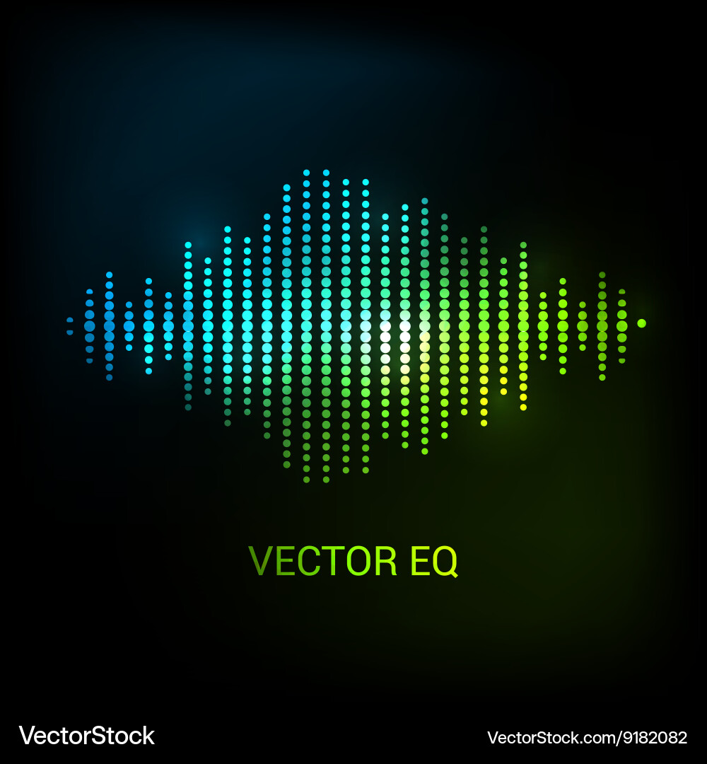 Single colorful eq equalizer sound audio Vector Image