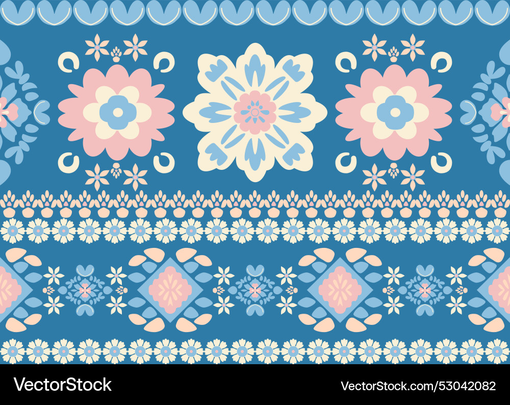 Traditional palestinian embroidery motif arranged Vector Image