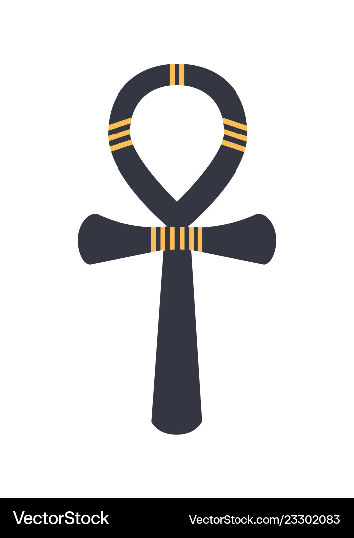 Ankh ancient egyptian hieroglyphic sign Royalty Free Vector