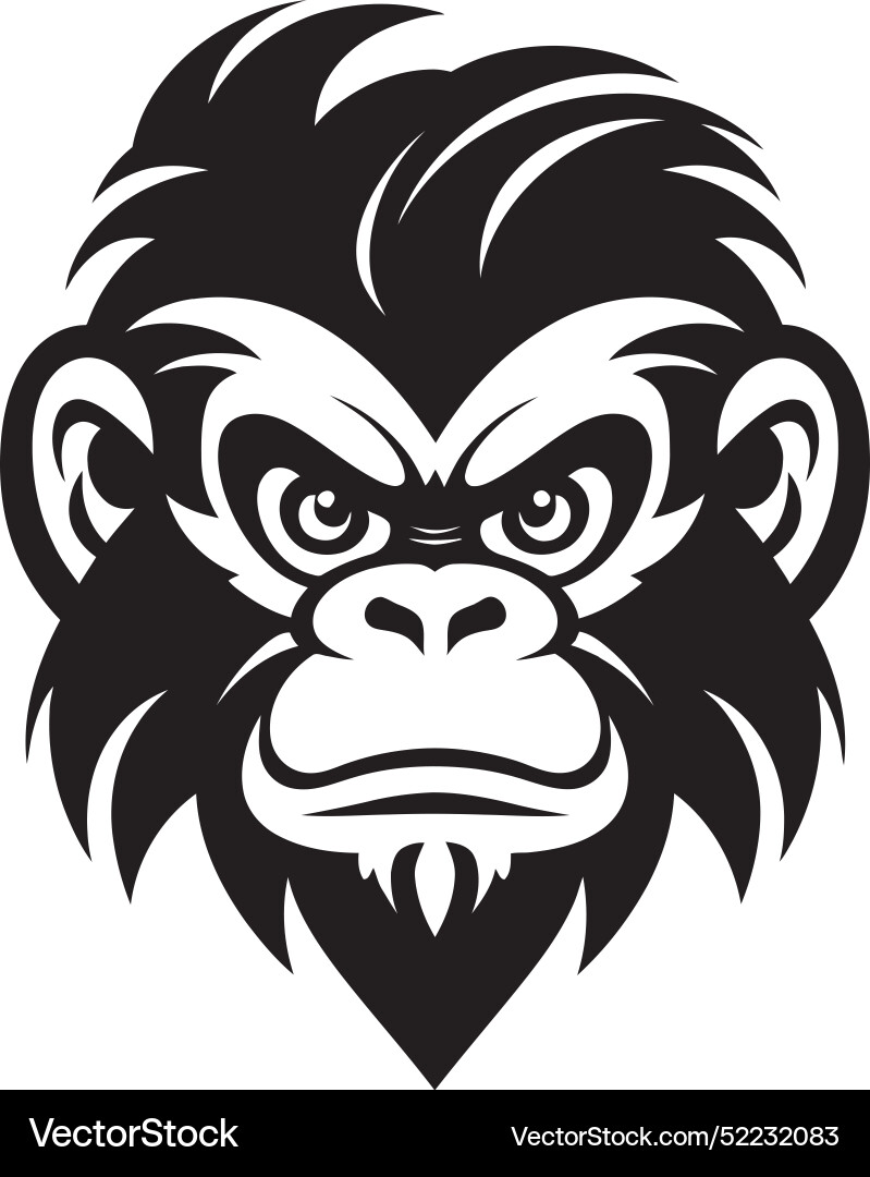 Ape s journey in moonlightjungle dreams Royalty Free Vector