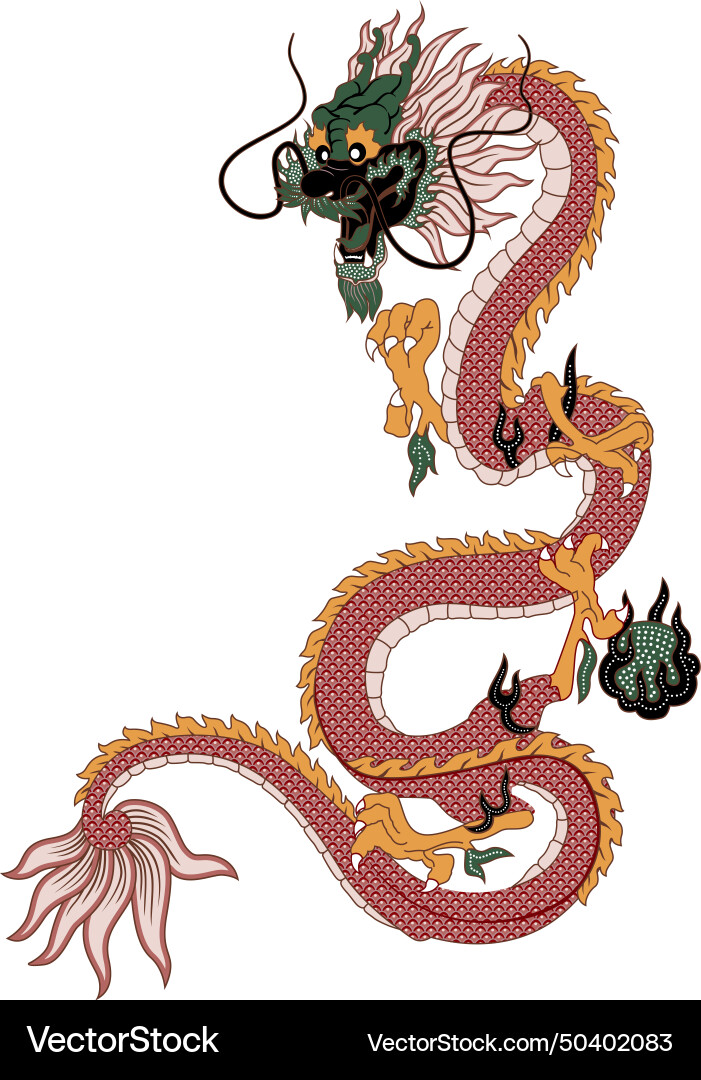 Batik naga Royalty Free Vector Image - VectorStock