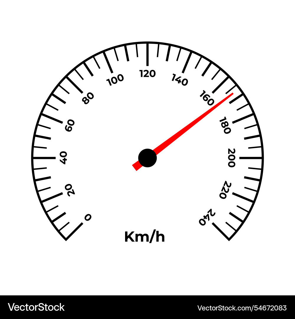 Car speedometer icon vehicle dashboard Royalty Free Vector