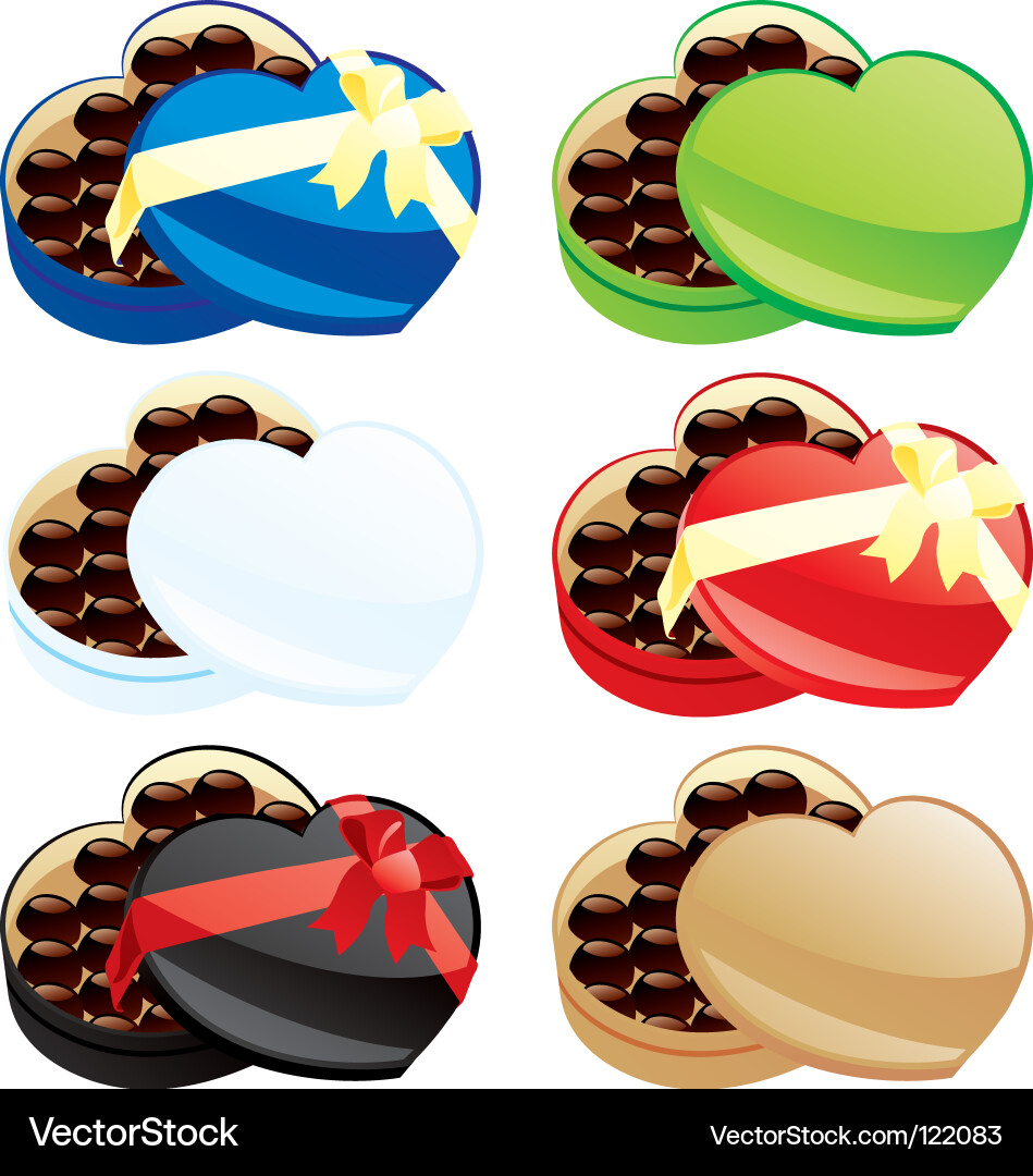 Chocolate boxes Royalty Free Vector Image - VectorStock