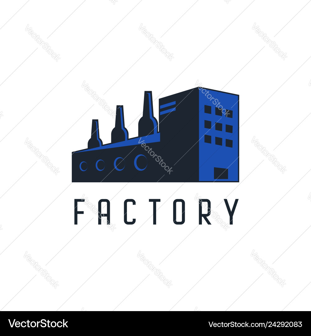 Factory logo Royalty Free Vector Image - VectorStock