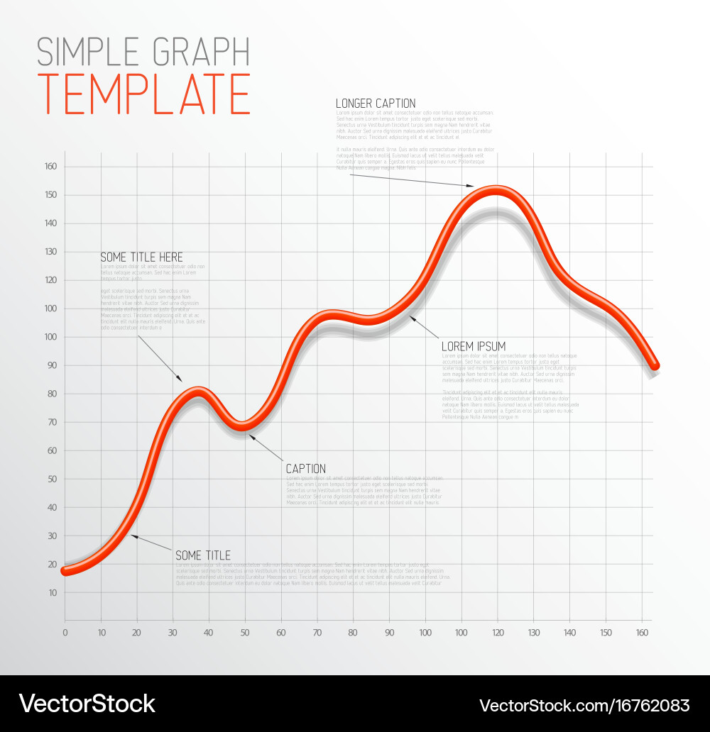 Infographic line graph template Royalty Free Vector Image