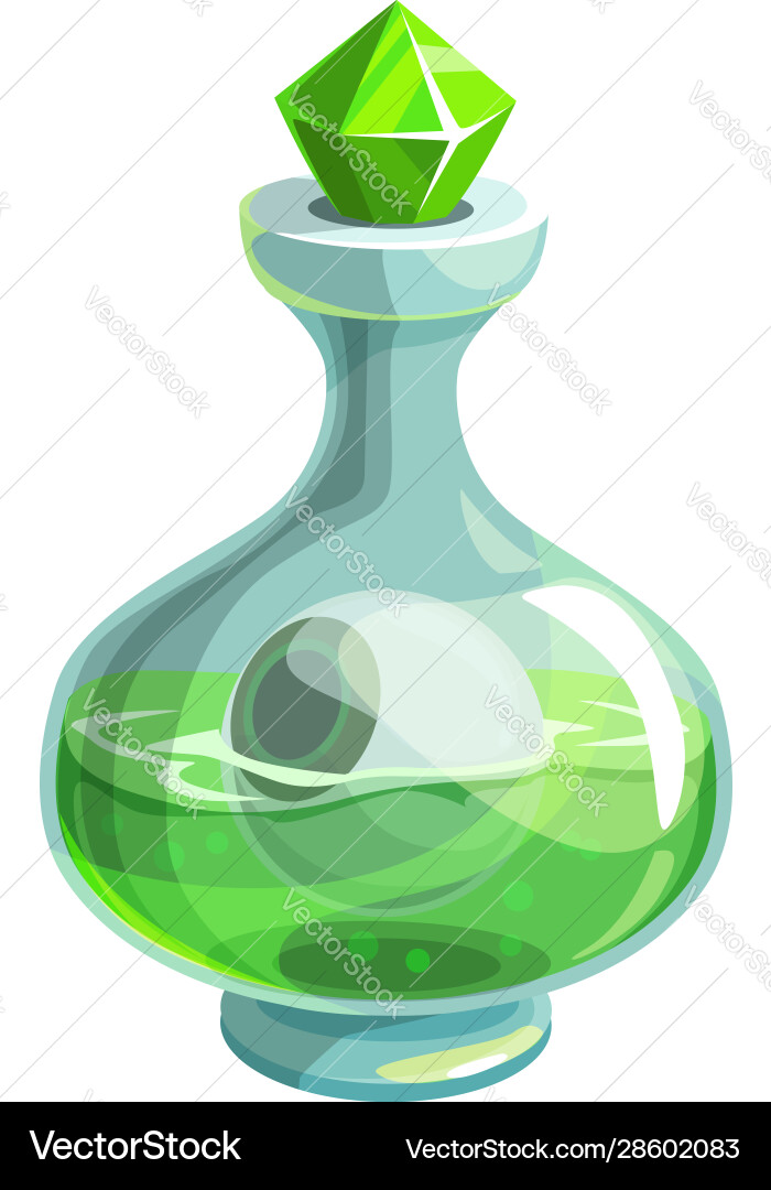 Potion auf halloween Gift mit menschlichem Auge Vektorbild