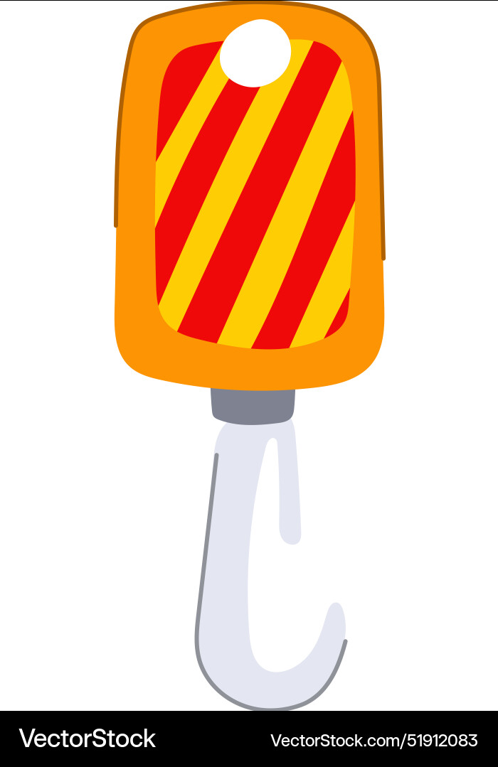 Sign crane hook cartoon Royalty Free Vector Image