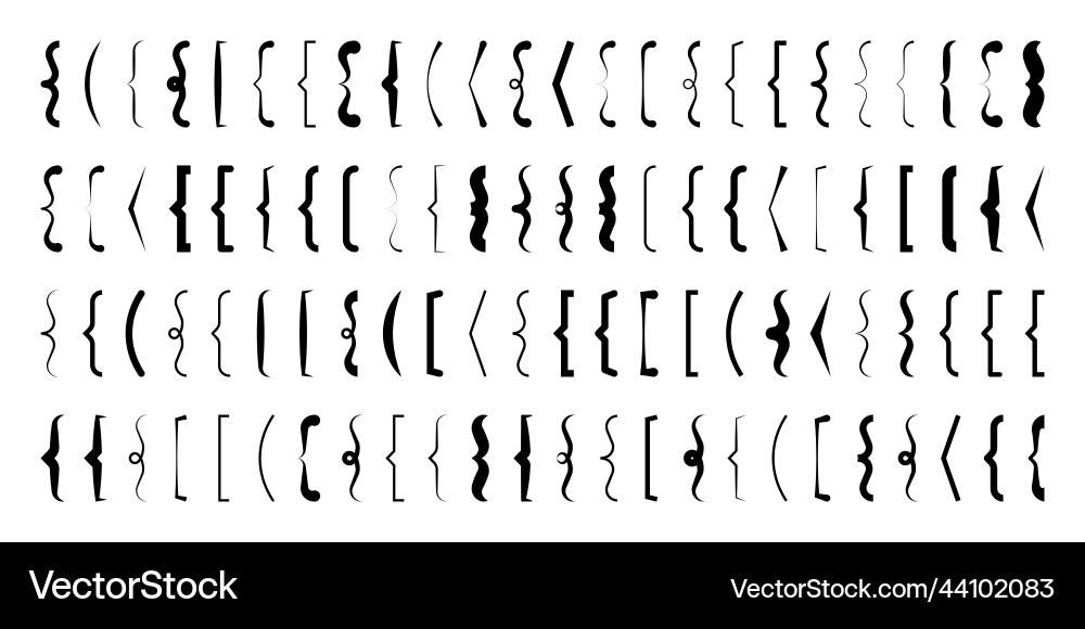 Text brackets collection black quotation box Vector Image