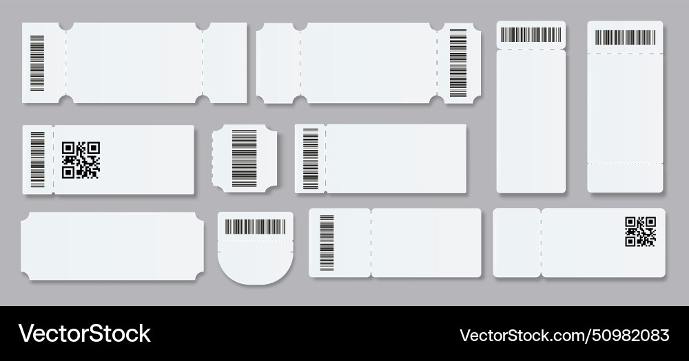 Ticket empty template concert movie theater Vector Image